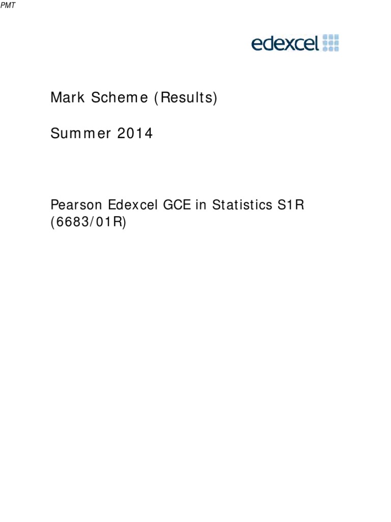 June 2014 (R) MS - S1 Edexcel | PDF | Mathematics