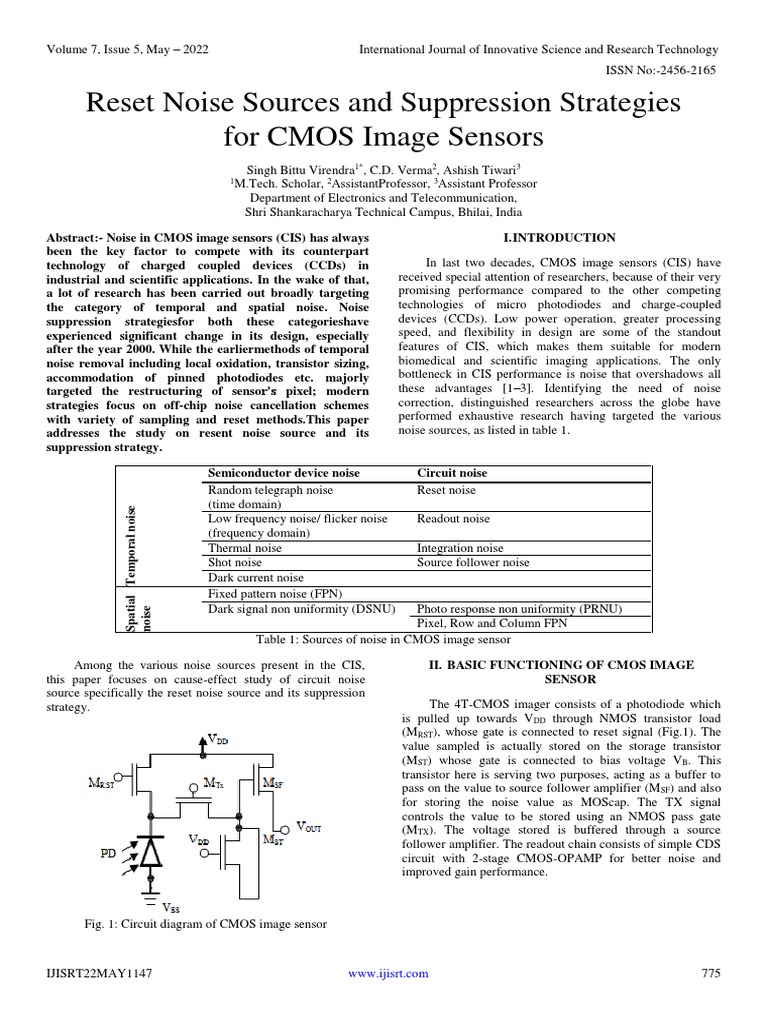 CMOS Sensor Noise Solutions | PDF | Computers