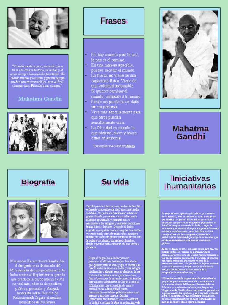 Vida y legado de Mahatma Gandhi | PDF | Mahatma Gandhi | Desobediencia ...