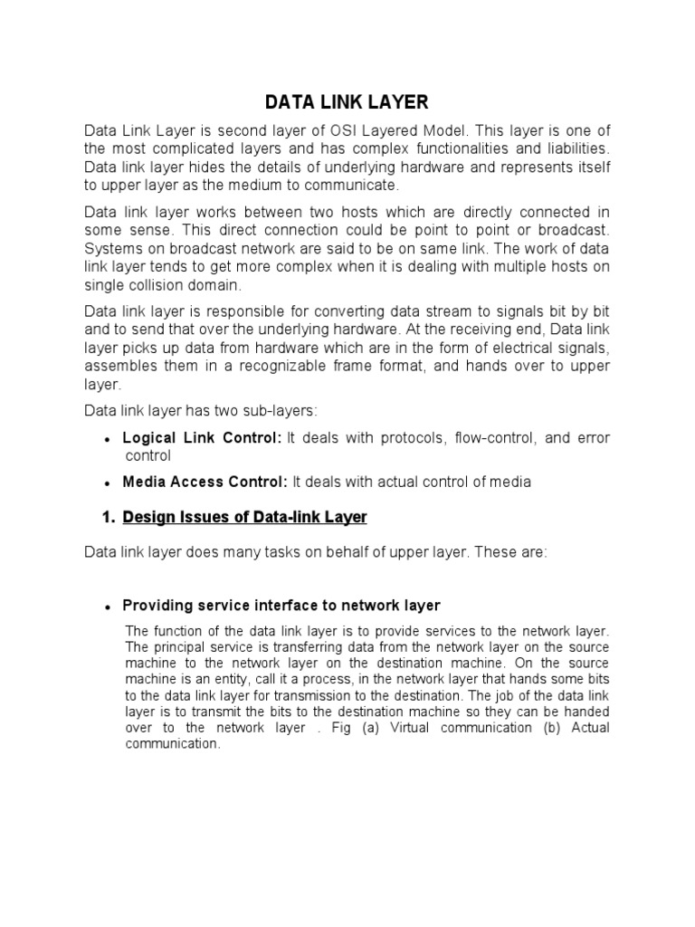 Computer Networking Unit 2 Pdf Computer Network Error Detection And Correction