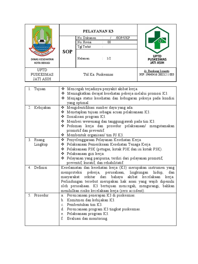Sop k3 Terbaru | PDF | Bisnis | Sains & Matematika