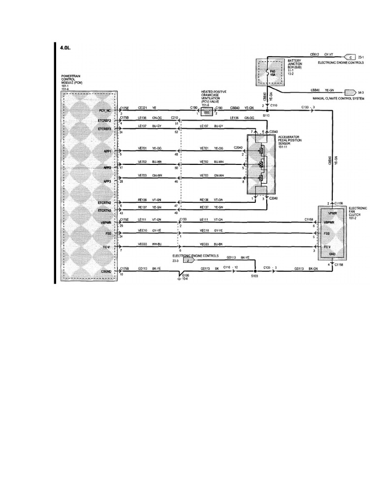 Diagrama Electrico Fan Clucht Ford Explorer | PDF