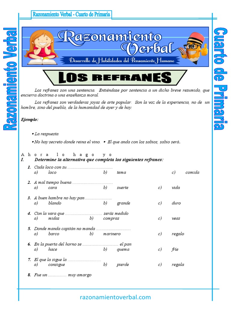 Refranes 4grado | PDF