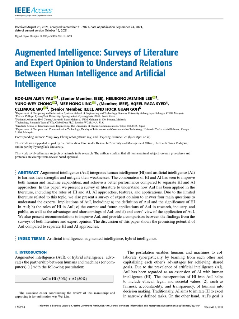 Augmented Intelligence: Human-AI Synergy | PDF | Artificial ...