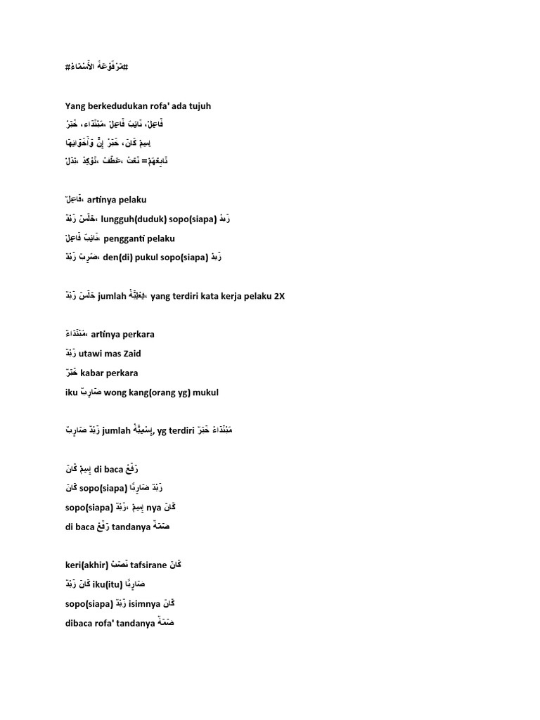 Marfu'atul Asma' | PDF