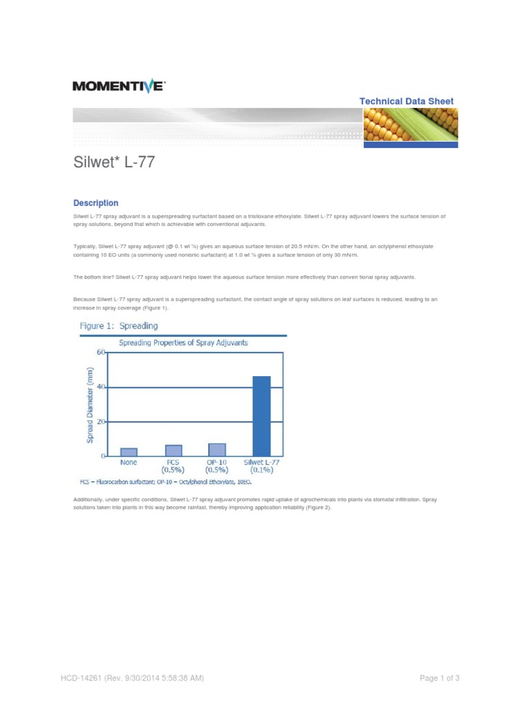 TDS Silwet - L-77 | PDF | Safety