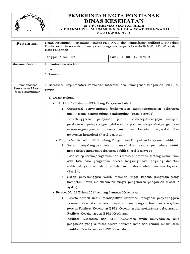 Pertemuan Sipp | PDF