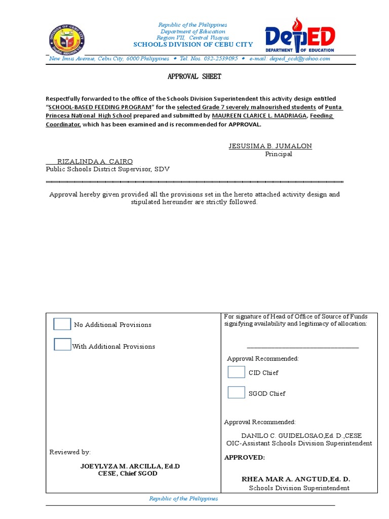 Activity-Design-SBFP | PDF | Health Sciences