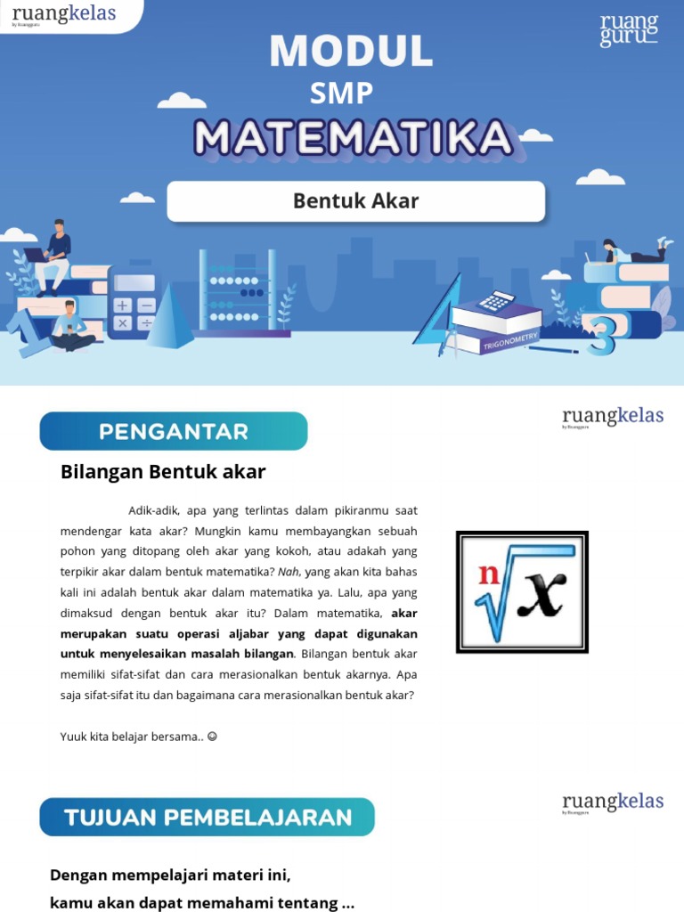 Matematika - 9 SMP - Bentuk Akar | PDF