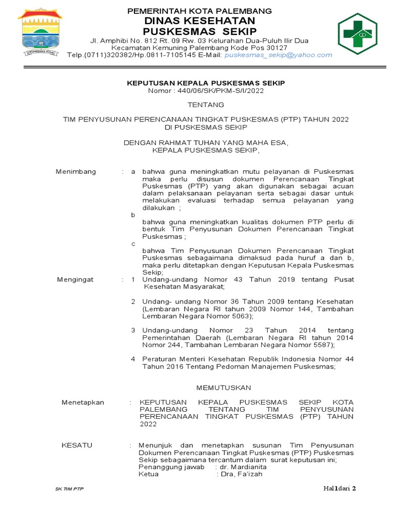 SK Tim PTP 2022 | PDF