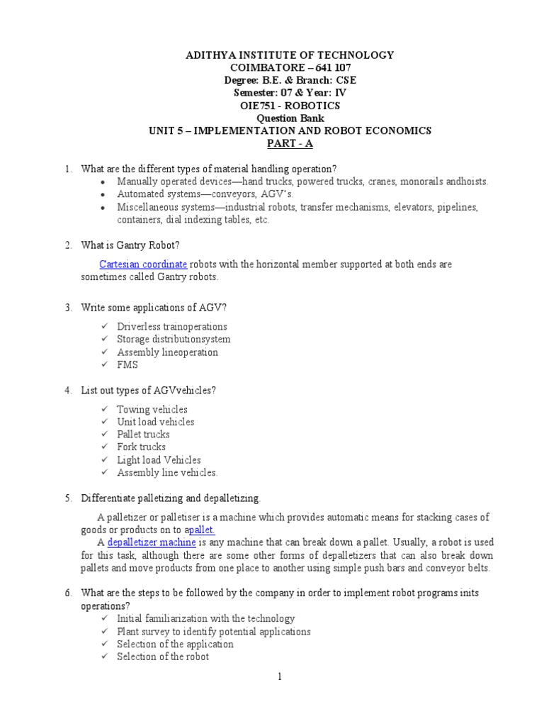 Unit 5 - 2 Mark | PDF | Machines | Secondary Sector Of The Economy