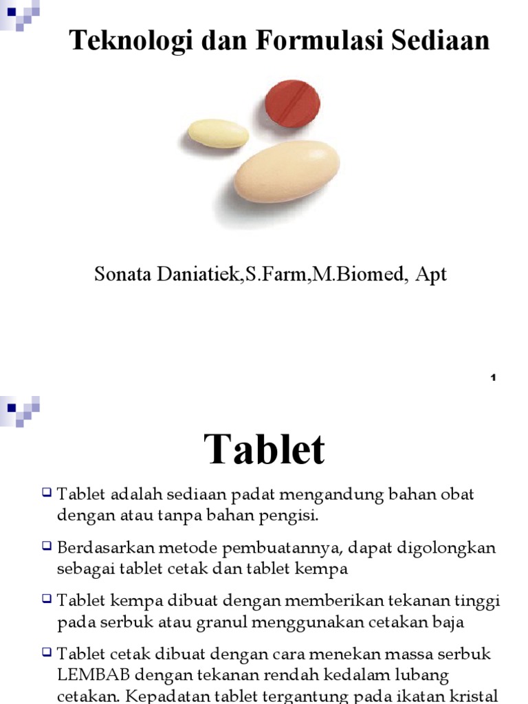 Formulasi Sediaan Tablet | PDF