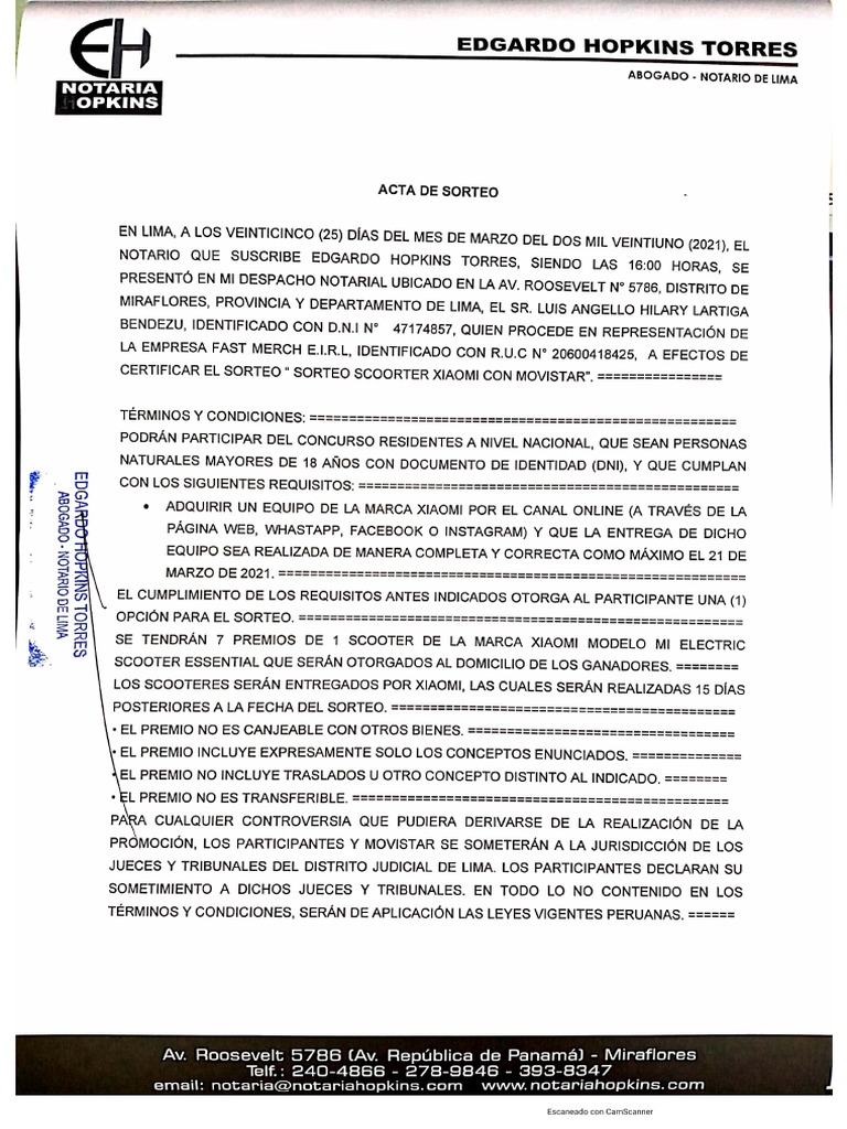 PDF Ago Acta-De-Sorteo | PDF