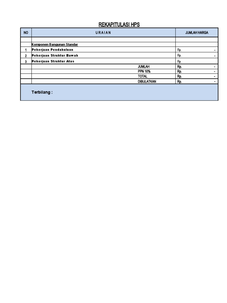 Materi Excel RAB | PDF