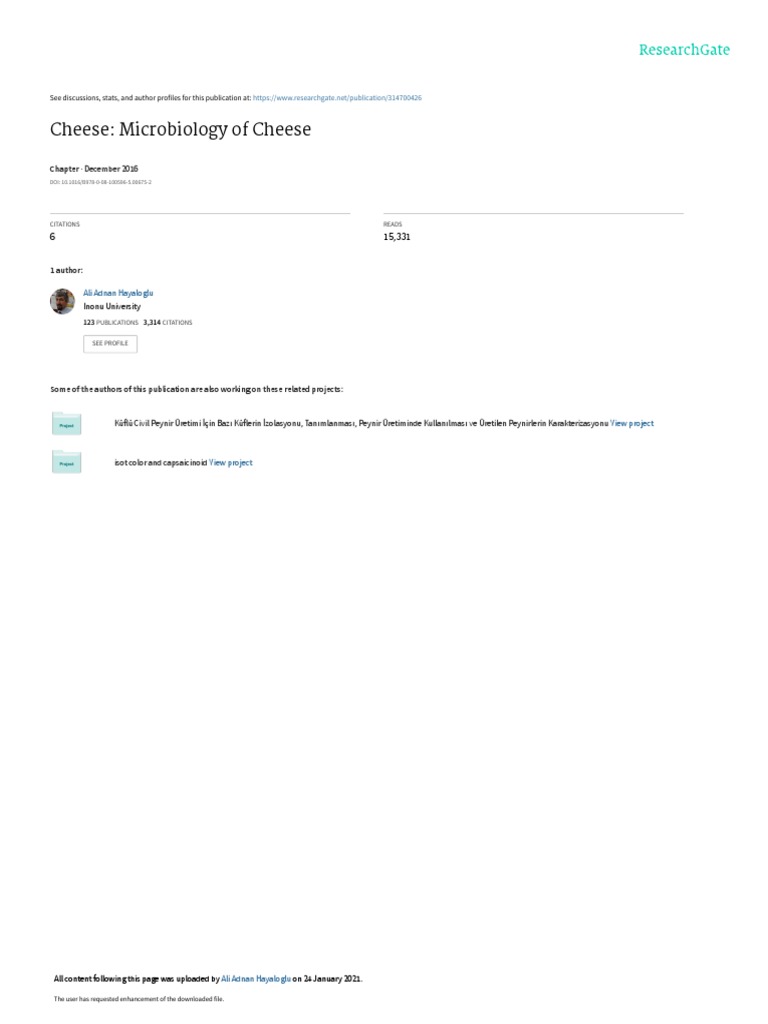 Cheese: Microbiology of Cheese: December 2016 | PDF | Probiotic ...