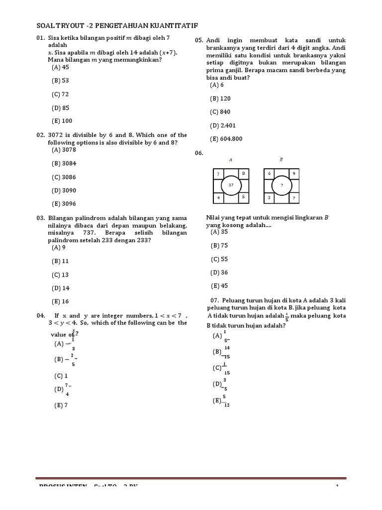 Soal To - 2 PK Utbk 2020 | PDF