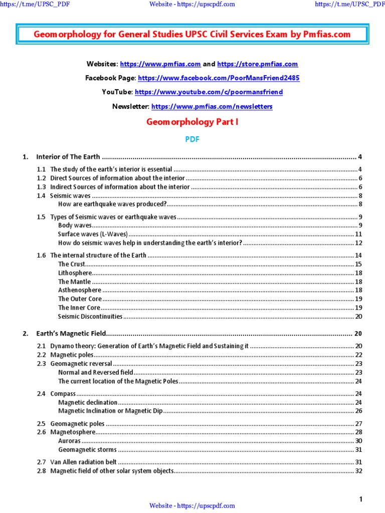 PMF IAS Geography | PDF | Plate Tectonics | Waves