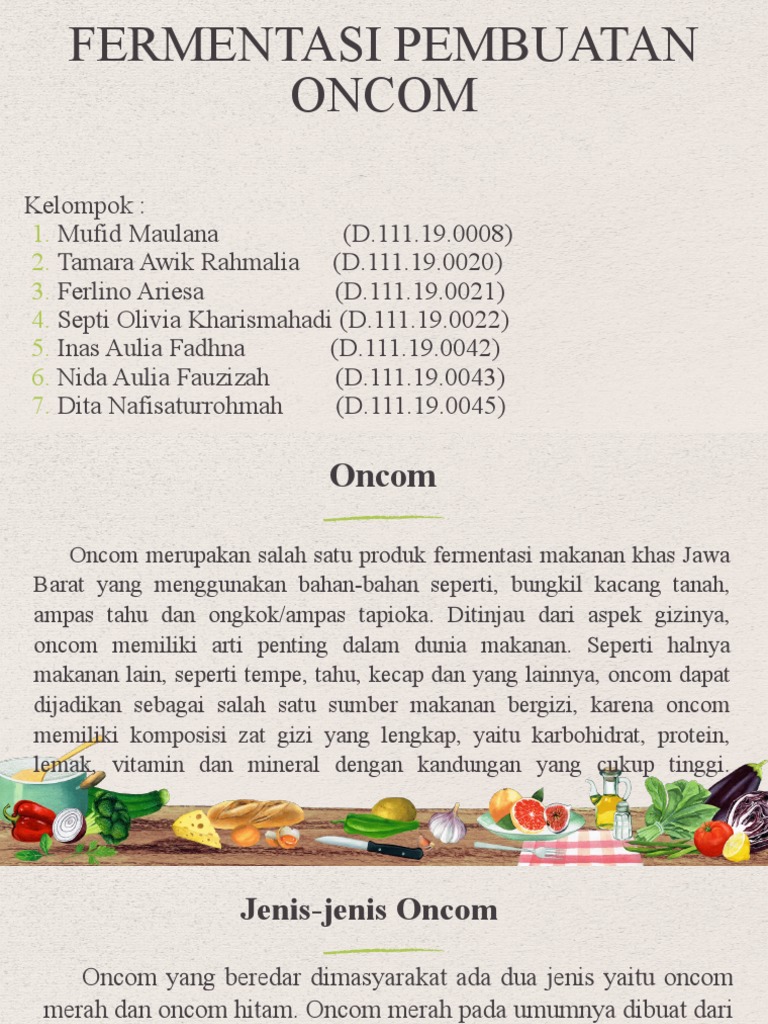 Proses Pembuatan Oncom Fermentasi | PDF