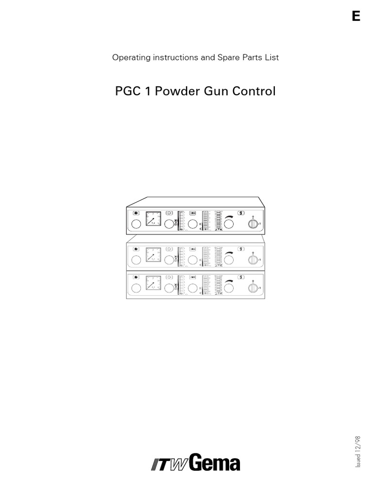 PGC 1 Powder Gun Control: Operating Instructions and Spare Parts List ...