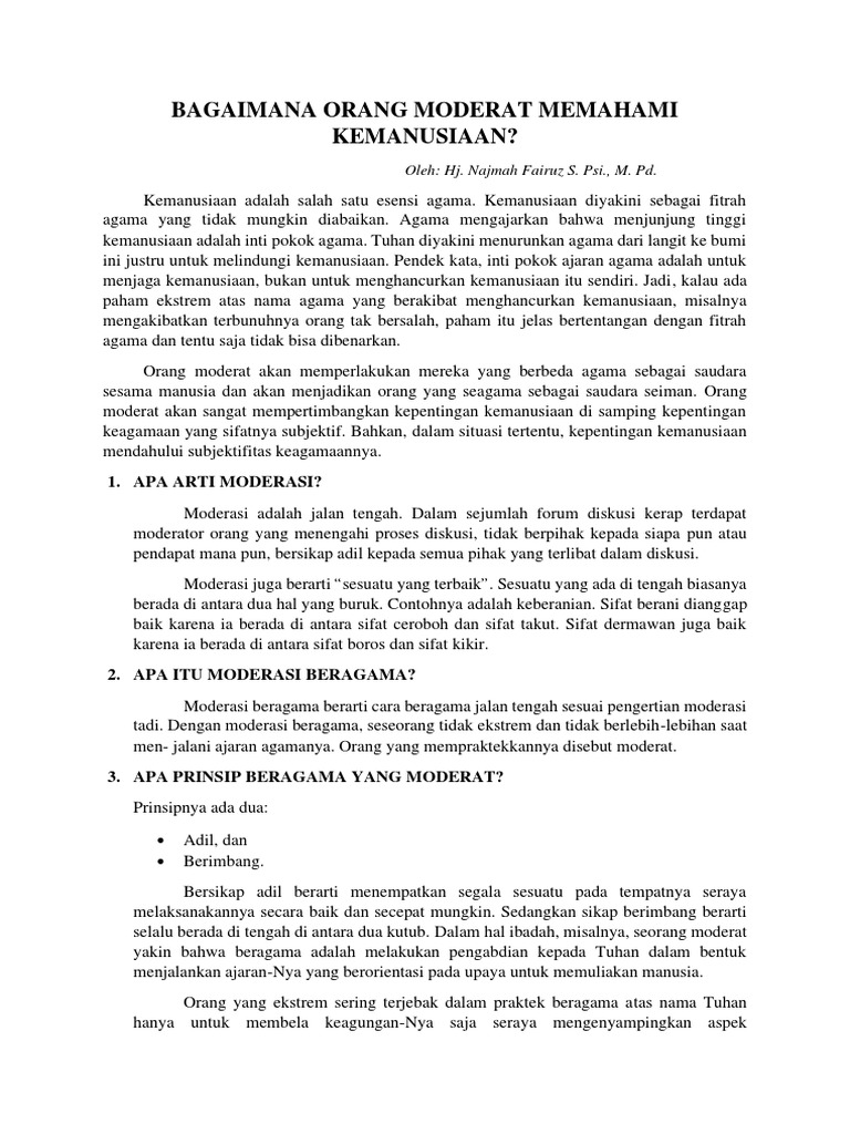 Makalah Moderasi Beragama | PDF Makalah Moderasi Beragama | PDF