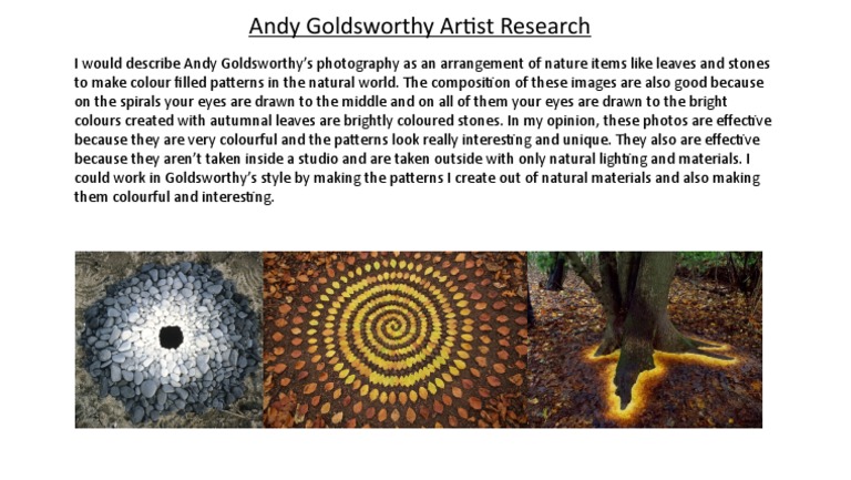 Andy Goldsworthy Research | PDF