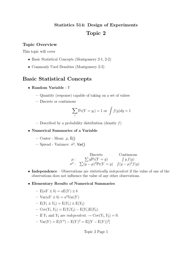Basic Statistical Concepts | PDF | Bias Of An Estimator | Estimator