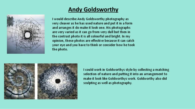 Andy Goldsworthy | PDF | Self-Improvement