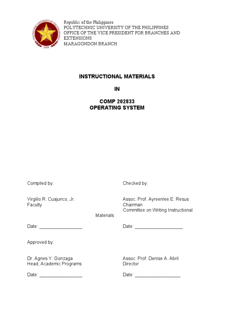 Operating System - LESSON-1 | PDF | Operating System | Process (Computing)