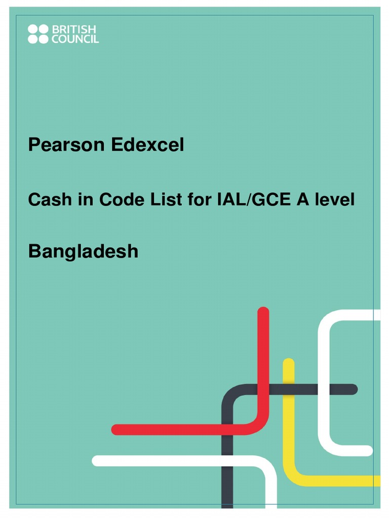 Pearson Edexcel: Cash in Code List For IAL/GCE A Level | PDF ...