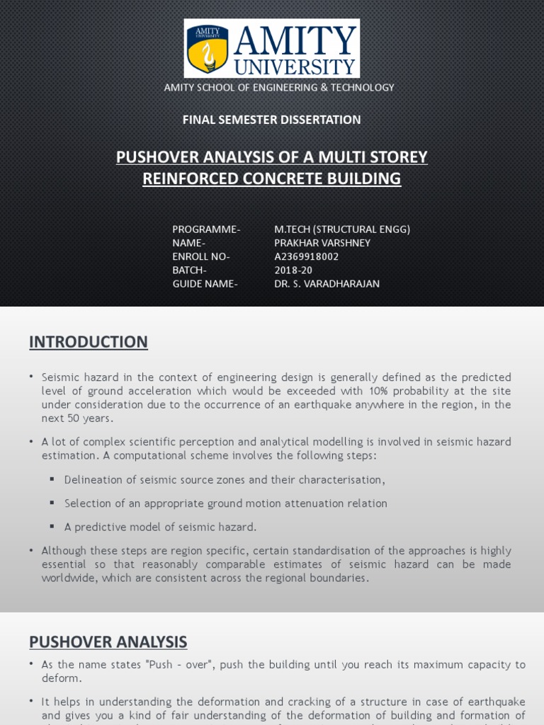 Pushover Analysis of A Multi Storey Building | PDF | Civil Engineering ...