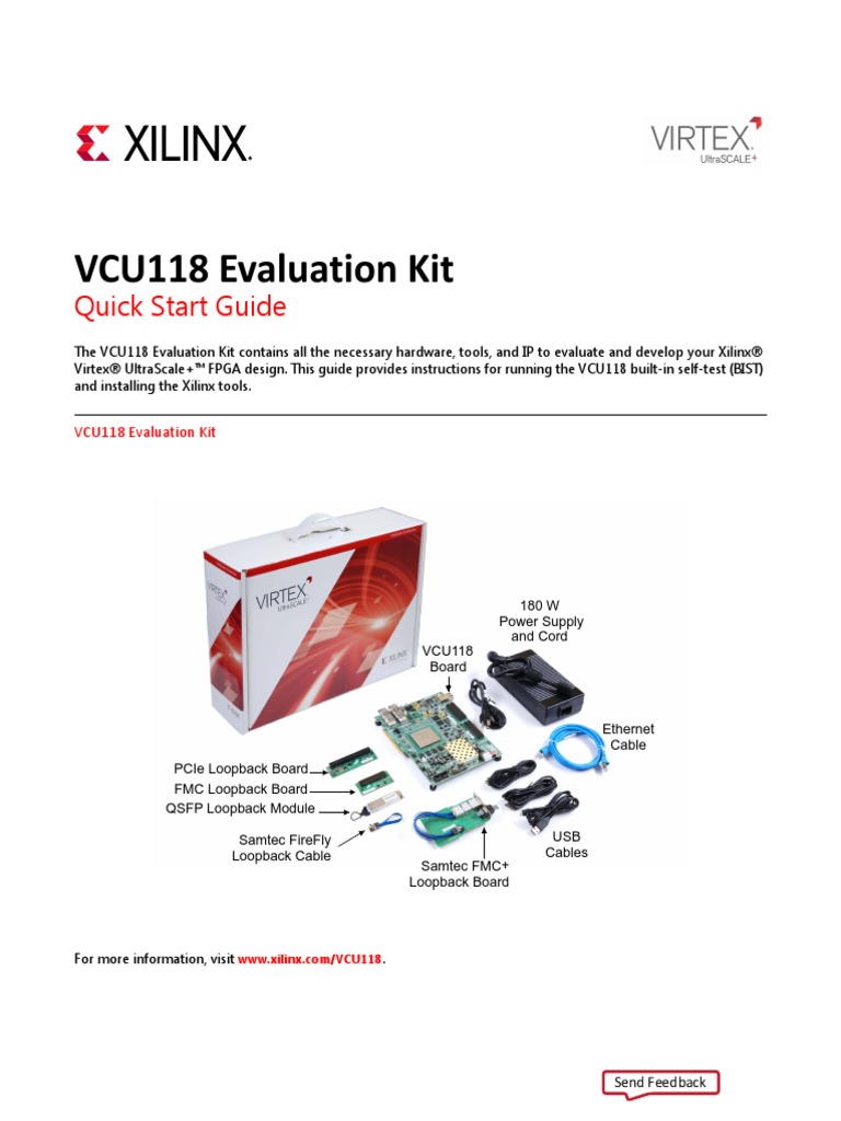 VCU118 Evaluation Kit: Quick Start Guide | PDF | Field Programmable ...