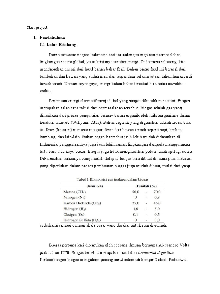 Pembuatan Biogas dari Feses Sapi | PDF