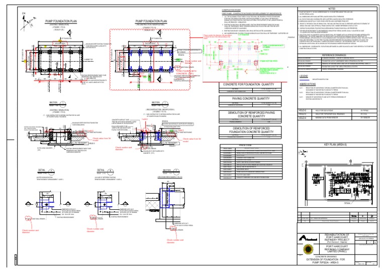 Pump Foundation Plan Pump Foundation Plan: Notes | PDF | Demolition ...