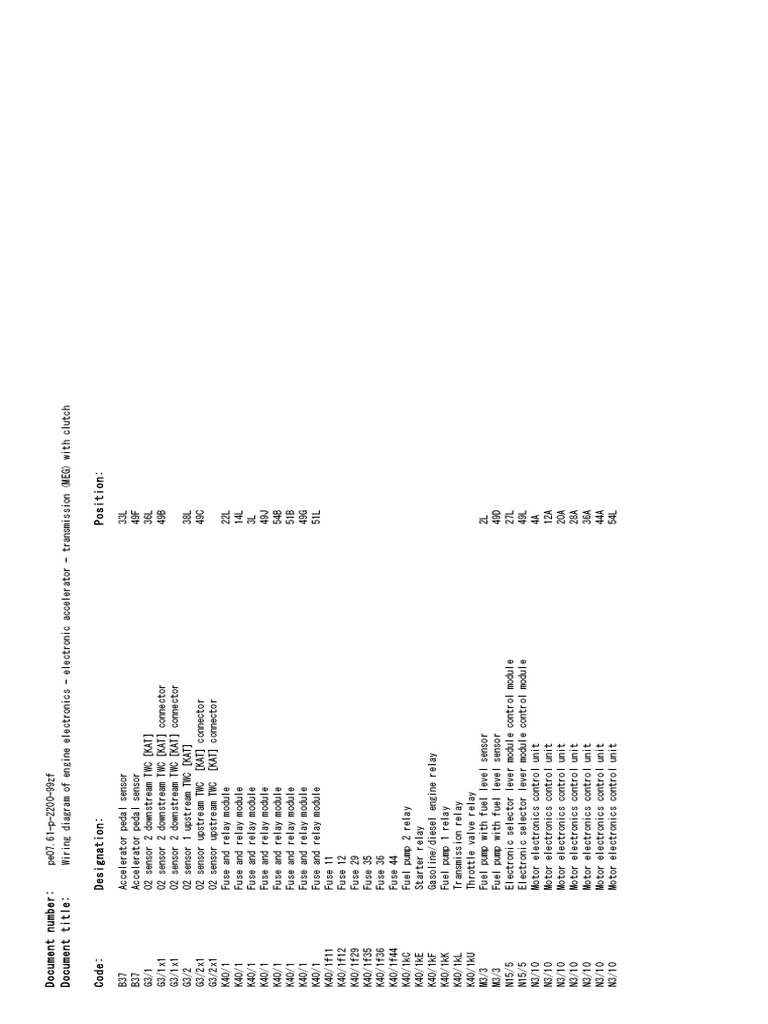 Smart FORFOUR 2006 Wiring Diagram of Engine Electronics - Electronic ...