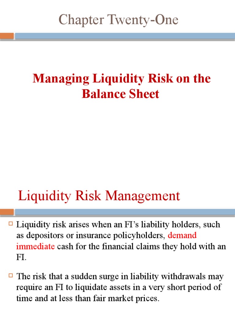 Liquidity Risk Management | PDF | Market Liquidity | Liquidity Risk