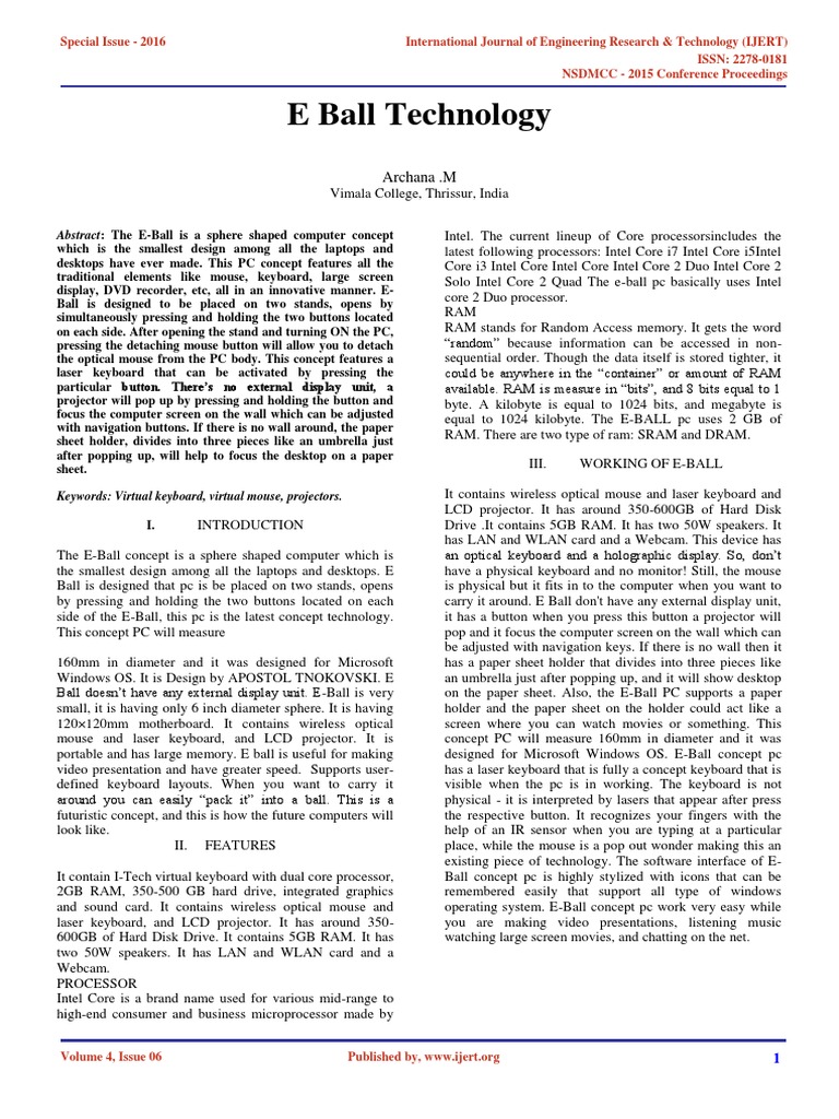 E-Ball Technology: A Futuristic Sphere Shaped Computer Concept | PDF ...