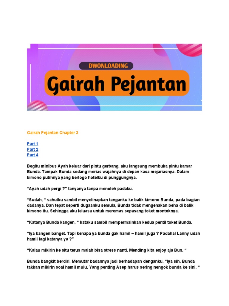 Cerita Dewasa Gairah Pejantan Chapter 3 | PDF