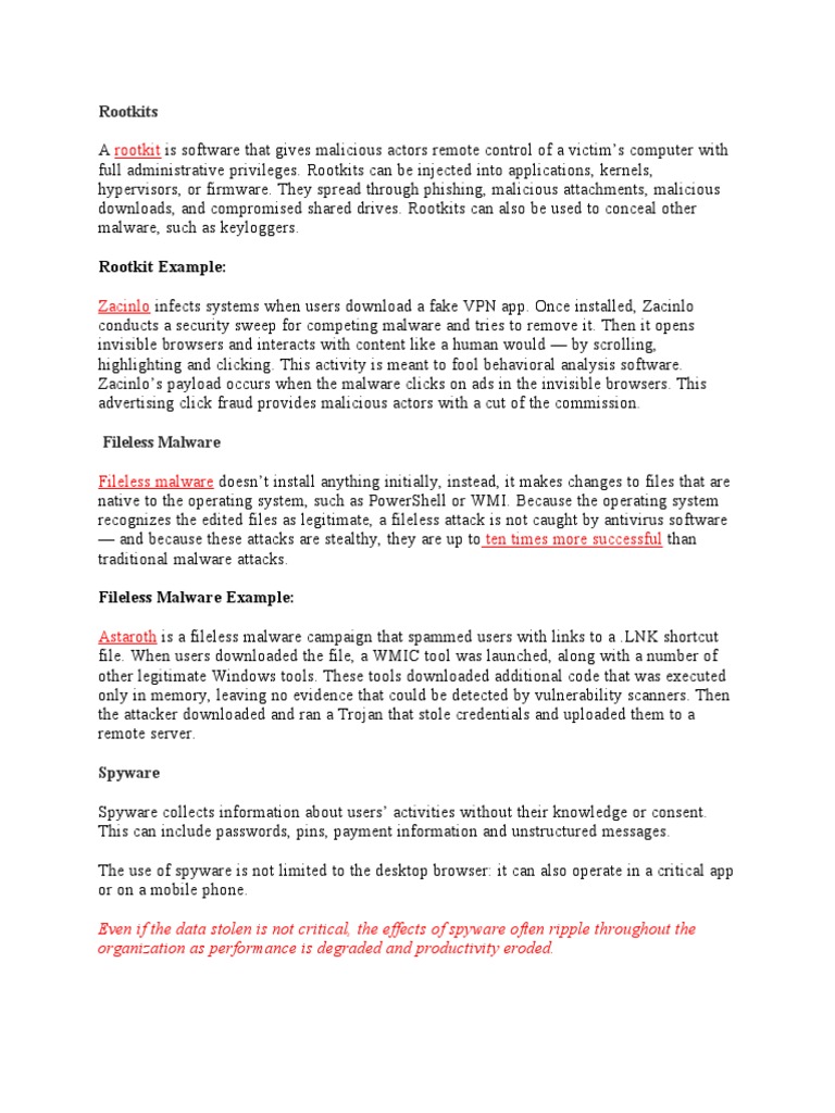 3 Malware and Its Characteristic | PDF | Malware | Spyware