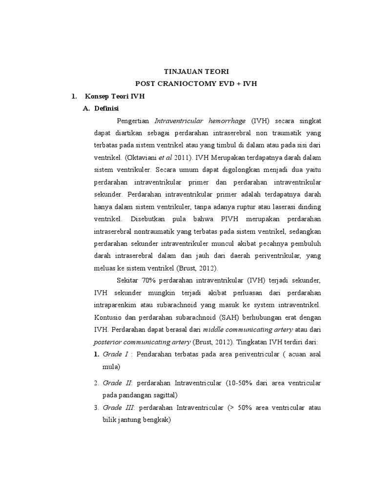 LP Post Cranioctomu Evd + Ivh | PDF