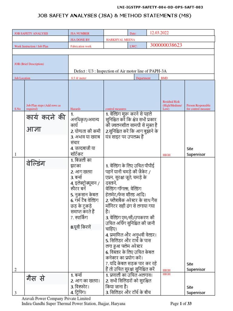 New Jsa Format | PDF