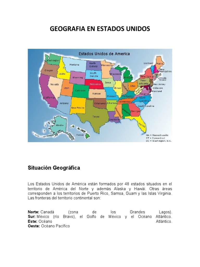 Geografia en Estados Unidos | PDF