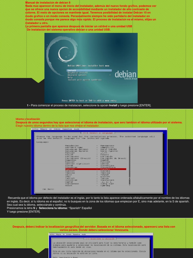 Manual de Instalacion Debian 8 | PDF | Contraseña | Arranque