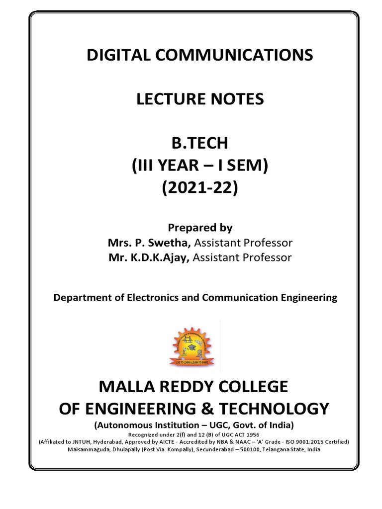 Digital Communications | PDF | Modulation | Sampling (Signal Processing)