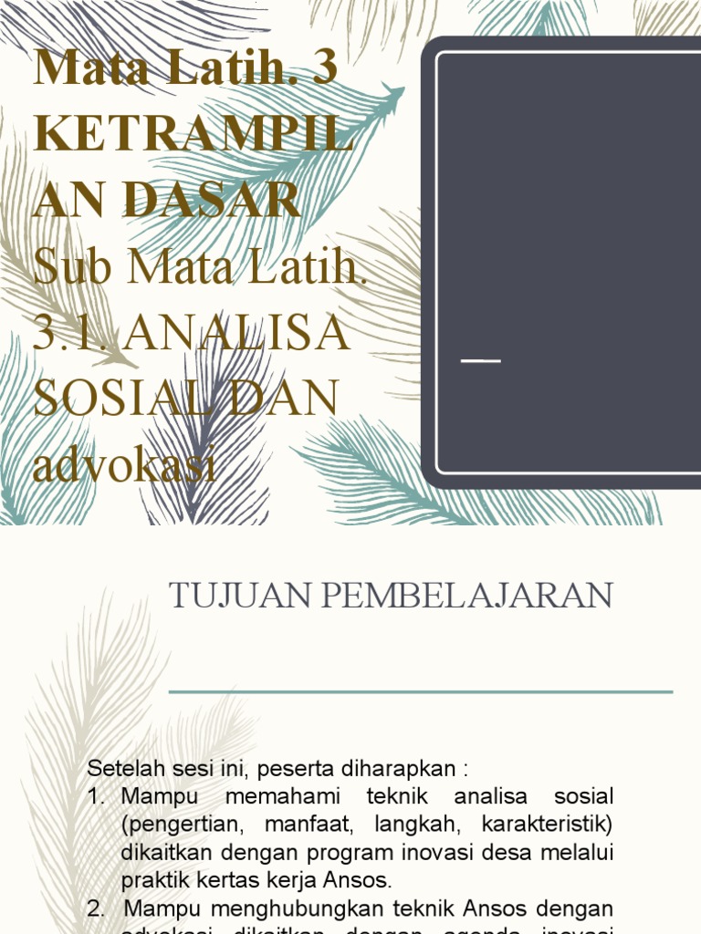 Materi Analisa Sosial Dan Advokasi | PDF | Seni | Sains & Matematika