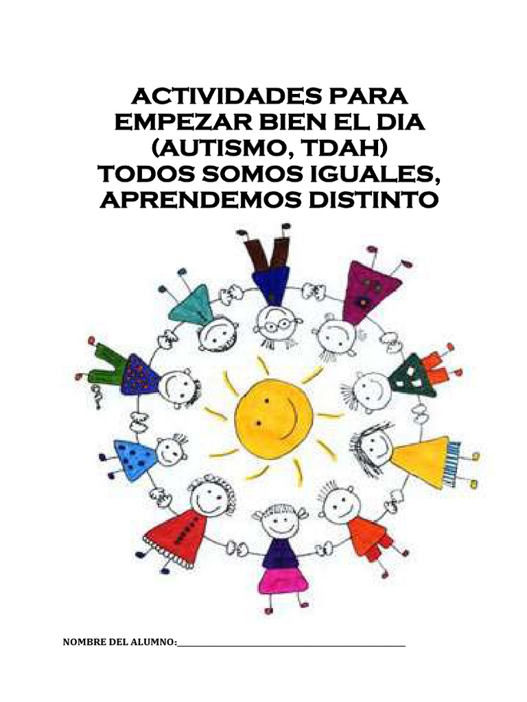 Actividades Todos Somos Iguales Autismo-Tdah | PDF | Comunicación | Color