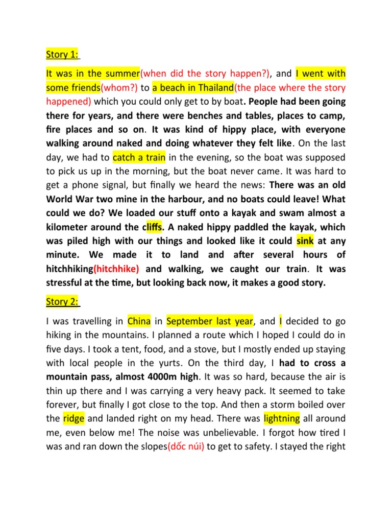 How to Write a Story in English. | PDF
