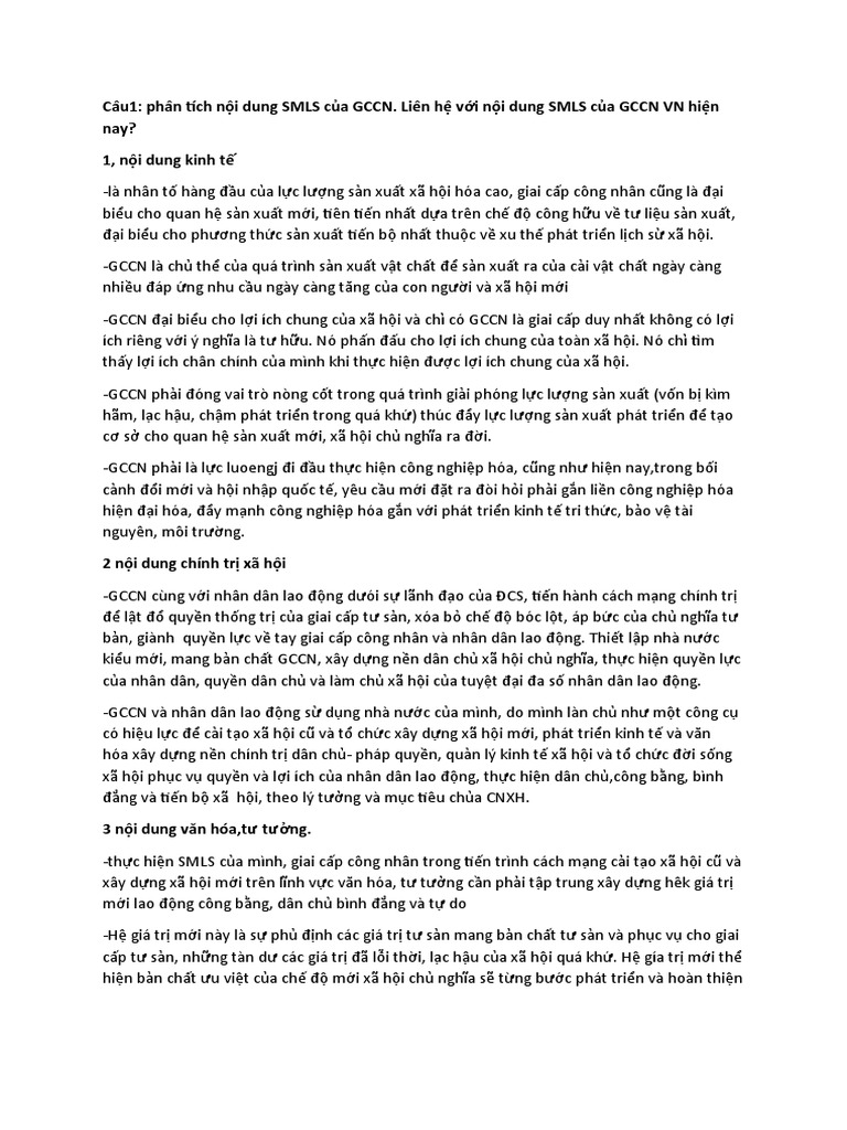 Đề cương CNKHXH 1 | PDF