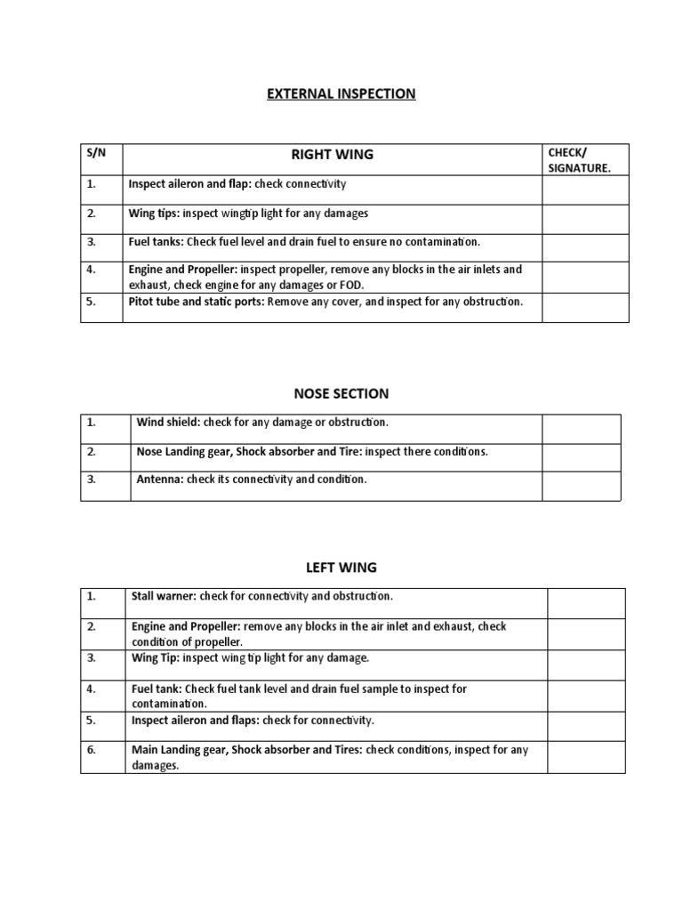 Dornier 228 Preflight Inspection Checklist | PDF