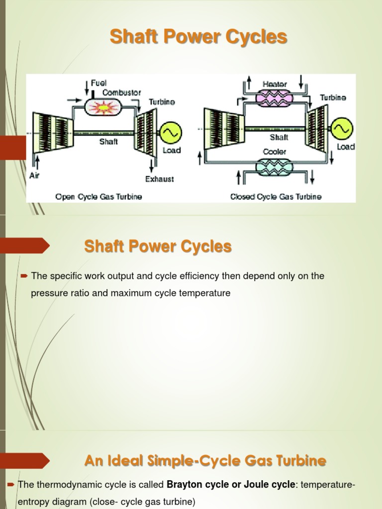 Shaft Power Cycle Presentation Trainee | PDF | Heat | Gas Turbine