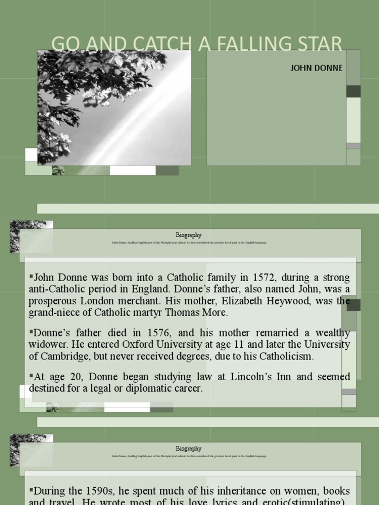 Go and Catch A Falling Star | PDF